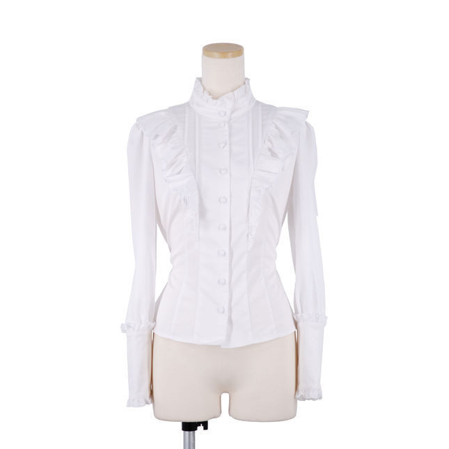 Sheglit Victorian Frill Blouse White - Tops - Lace Market: Lolita ...