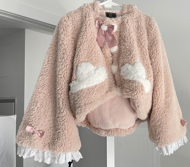 Fluffy Pink Jacket NWT - Jacket/Parka - Lace Market: Lolita Fashion Sales