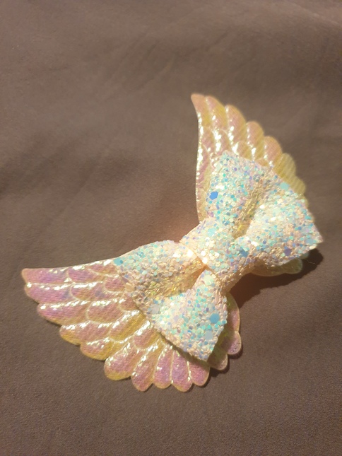 Holo sparkly wing bow - Hair Accessories - Lace Market: Lolita Fashion ...