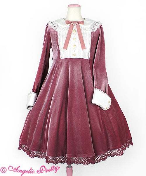 Angelic Pretty Lady Ribbon OP Set in Pink (OP + KC) - One Piece - Lace ...