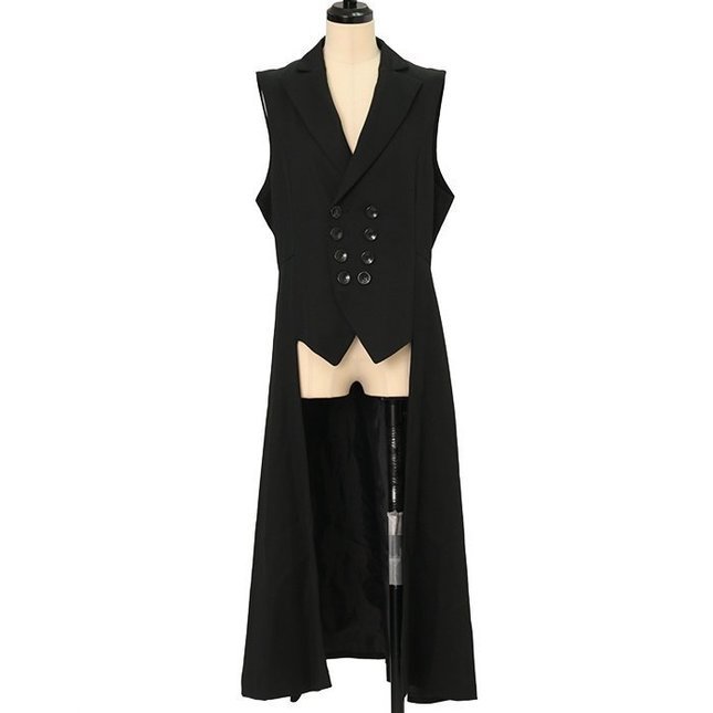 Black Peace Now Long Tail Vest - Vests - Lace Market: Lolita Fashion Sales
