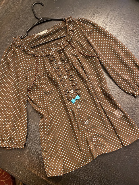 Emily Temple Cute Brown Polka Dot Blouse - Tops - Lace Market: Lolita ...