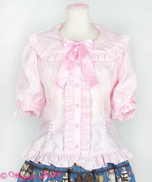 Fluffy Sleeve Blouse | Pink | Angelic Pretty - Blouses - Lace Market ...
