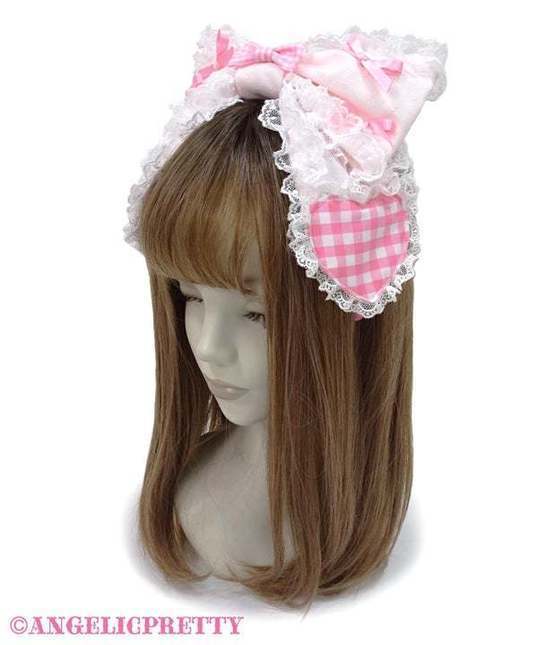 Gingham Heart Petit Ribbon Head Bow - Hair Accessories - Lace Market ...