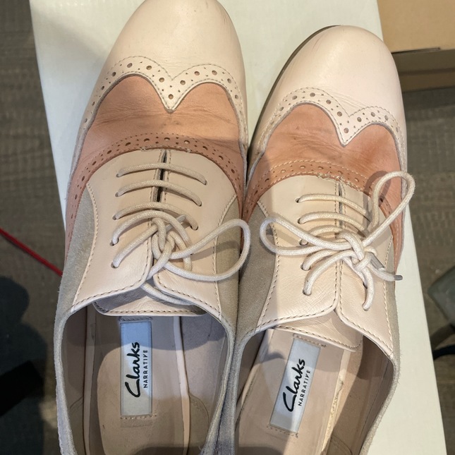 Clarks hamble oak peach combi pink brogue shoes - Shoes - Lace Market ...