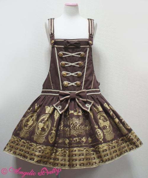 Angelic Pretty Royal Creamy Chocolate Salopette in Brown - Salopette ...