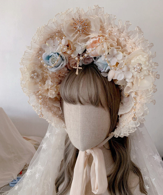 Whispers of Flowers Bonnet - Bonnets - Lace Market: Lolita Fashion Sales