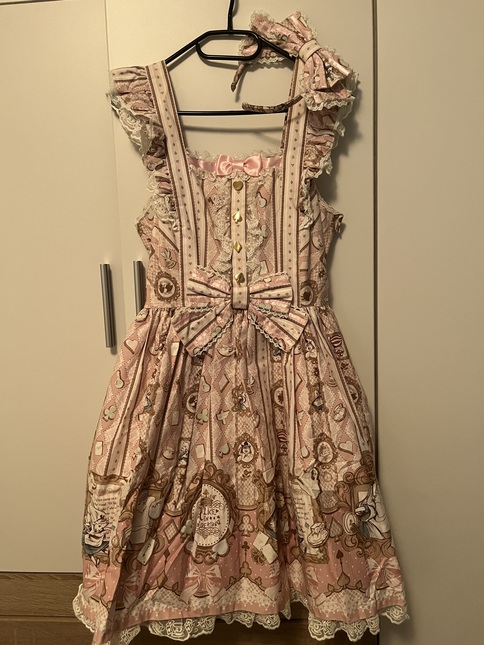 Disney x Angelic Pretty Alice in Wonderland collection JSK Set in pink ...