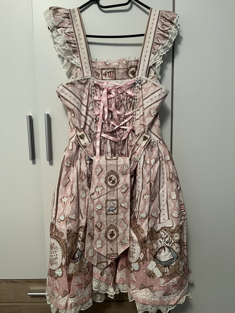 Disney x Angelic Pretty Alice in Wonderland collection JSK Set in pink ...