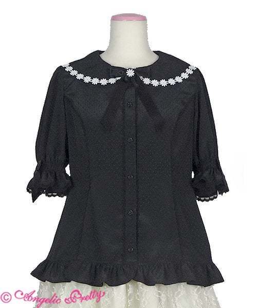 Angelic Pretty "Margaret" Blouse in Black - Blouses - Lace Market ...