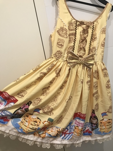 Angelic Pretty: honey cake round JSK ( yellow colorway) - Jumperskirt ...