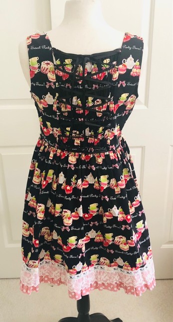 Bodyline Black Sweet Party Time Polka Dot JSK Modified Size 2L ...