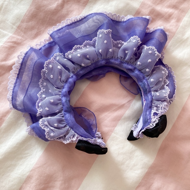 Angelic pretty dolly cross brim lavender headband/bonnet - Bonnets ...