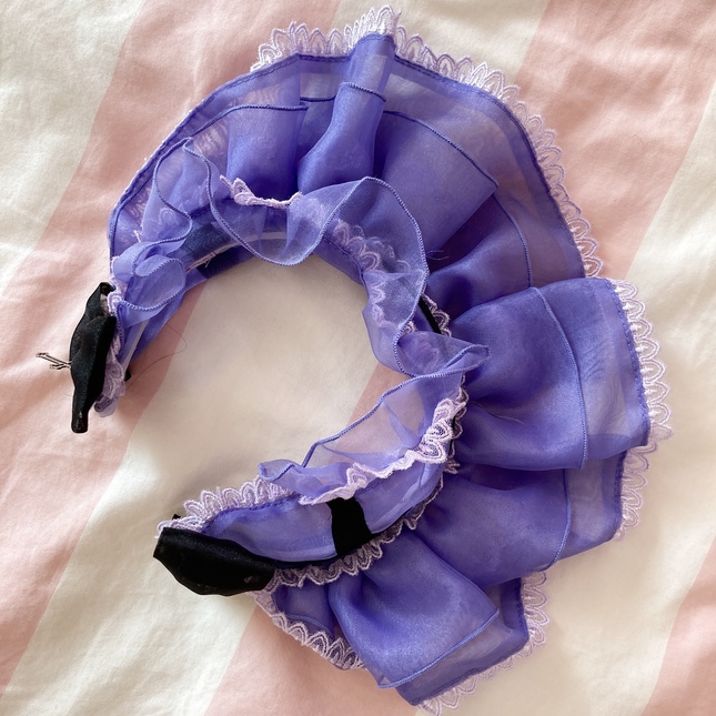 Angelic pretty dolly cross brim lavender headband/bonnet - Bonnets ...
