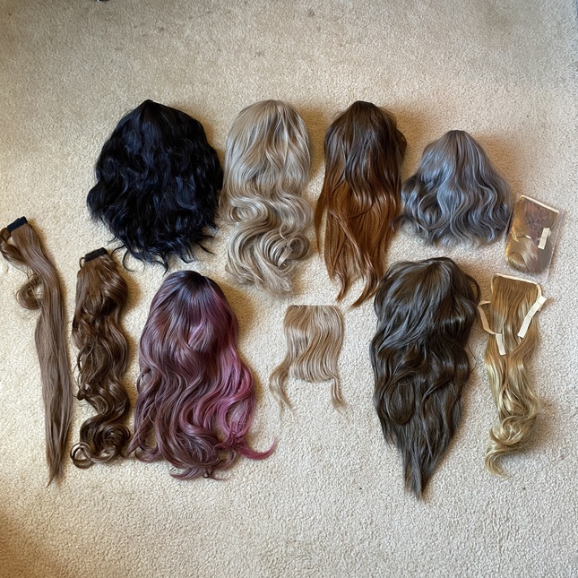 10 Piece Wig Lot -Bodyline, Alice Garden, Extensions, Read Description ...
