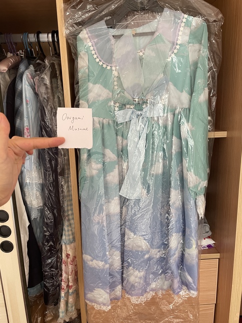 Angelic pretty ： Misty Sky Brilliant Color OP Set （ lavender / mint x ...