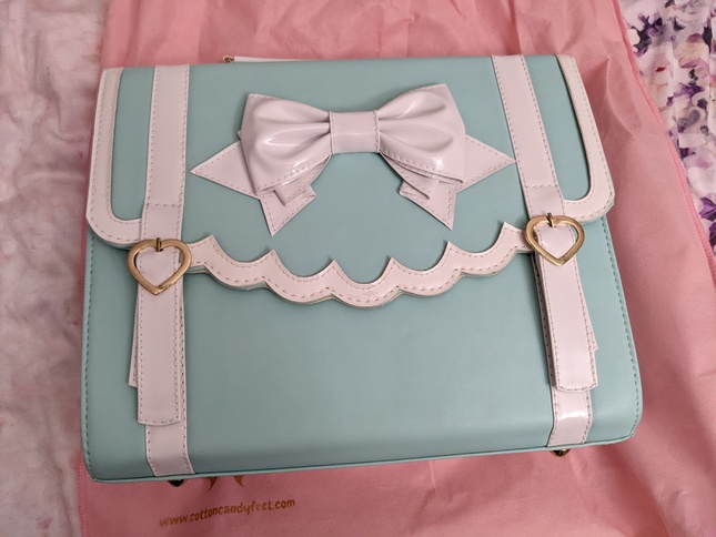 CCF Frilly Academy 3way Bag (Mint/White) - Bags and Purses - Lace Market: Lolita Fashion Sales