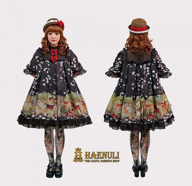 Haenuli Enchanted Fawn OP - Dresses - Lace Market: Lolita Fashion Sales