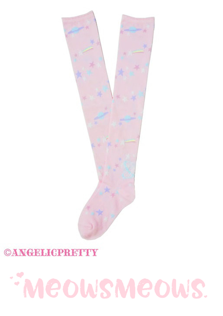 AP Galaxy Cocktail OTKs in Pink, NWT ★ - Socks and Tights - Lace Market ...