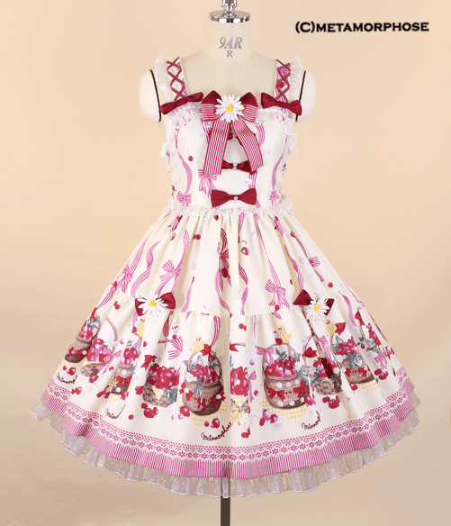 Meta Cherry berry song bustle jsk - Dresses - Lace Market: Lolita ...