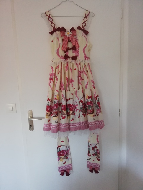 Meta Cherry berry song bustle jsk - Dresses - Lace Market: Lolita ...
