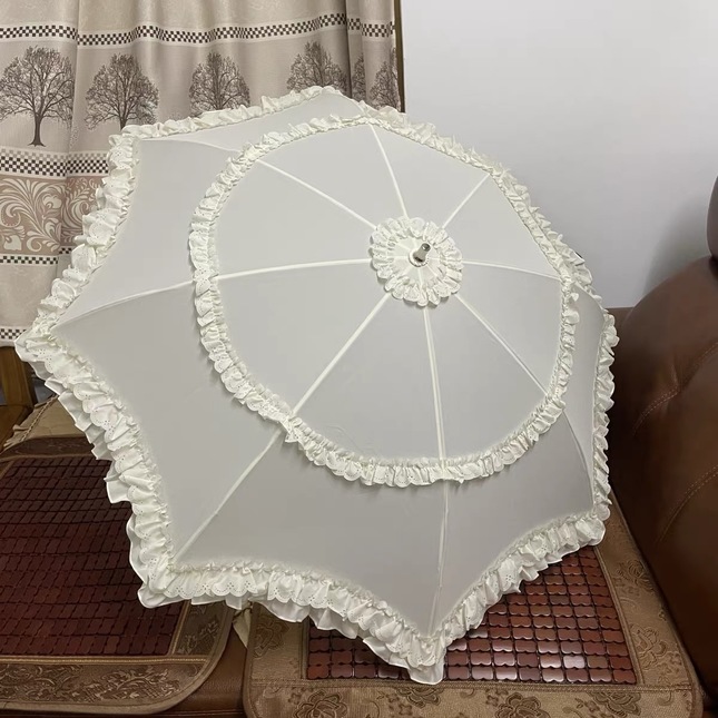 Whale Island Extendable Parasol Ivory - Umbrellas and Parasols - Lace ...