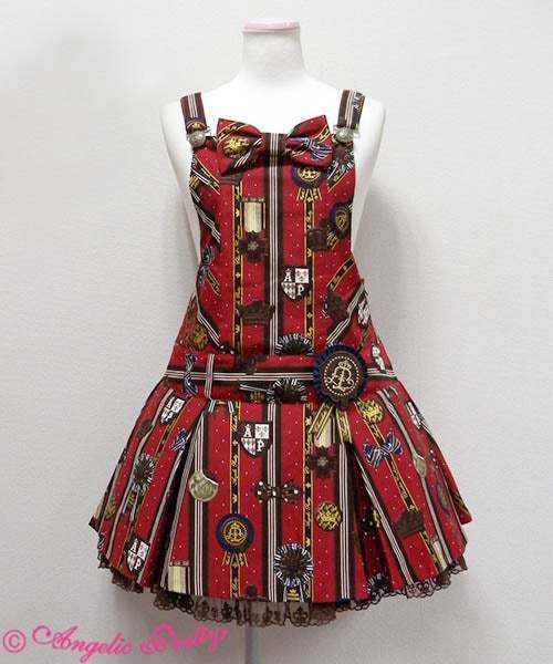 Chocolate Rosette Salopette in red - Salopette - Lace Market: Lolita ...