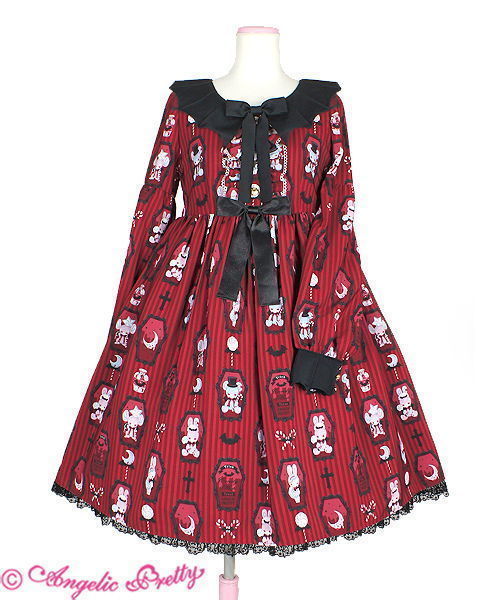 Horror Candy Shop OP in Red - Angelic Pretty - One Piece - Lace Market ...