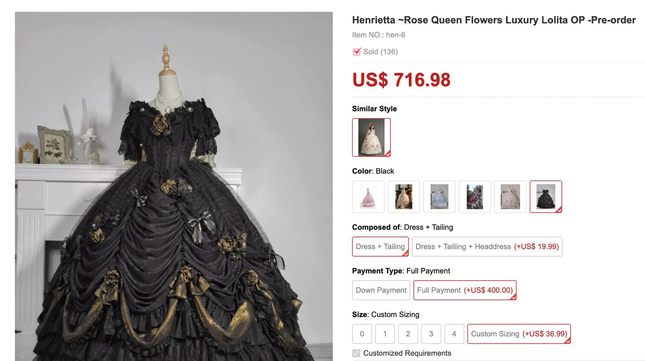 Henrietta Rose Queen OP - Dresses - Lace Market: Lolita Fashion Sales