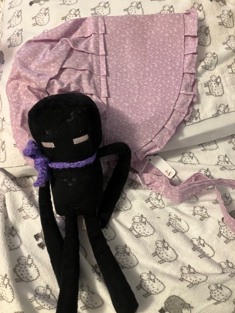 Lavender Calico Bonnet - Hair Accessories - Kei Market: Buy and Sell ...