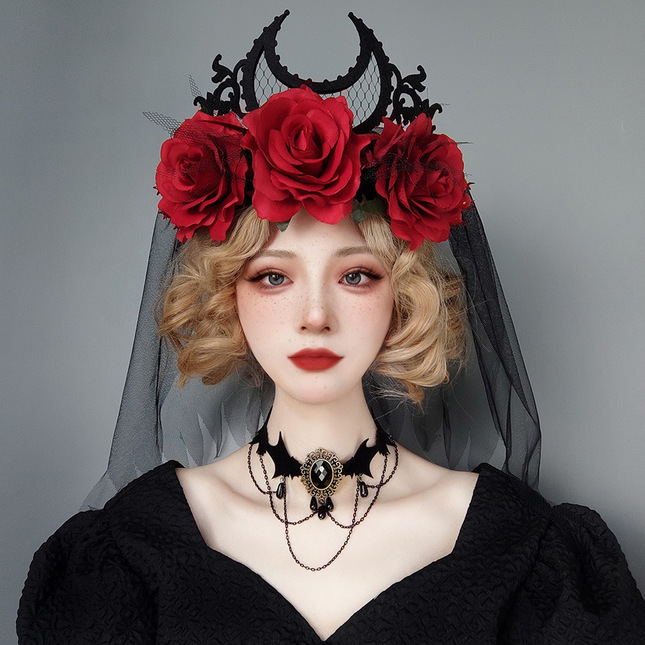 Gothic demon headdress Witch's tiara - Hair Accessories - Lace Market ...