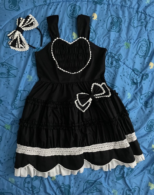 Bodyline Heartful Wish JSK (L445) in black - Jumperskirt - Lace Market ...
