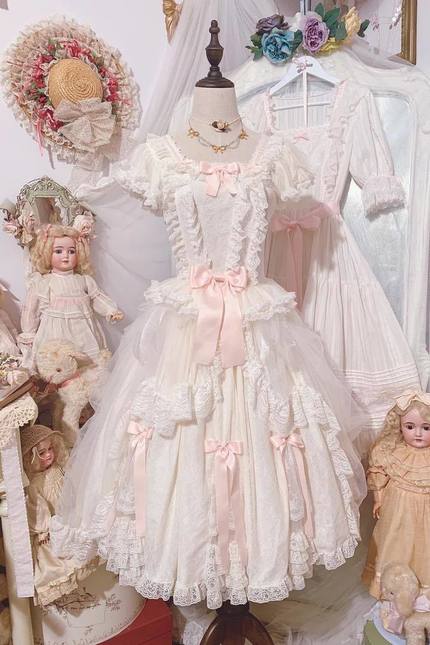 ‘For Valentine’ Rococo Style Lace Gown One-piece by Le Flacon size L ...