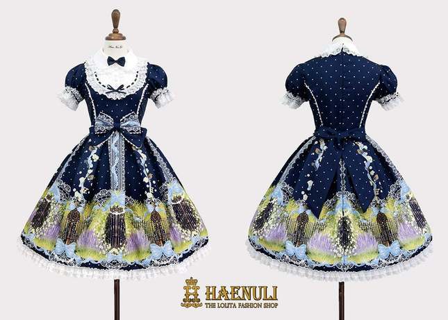 Haenuli - Secret Garden OP Set - Navy - Size M - Dresses - Lace Market ...