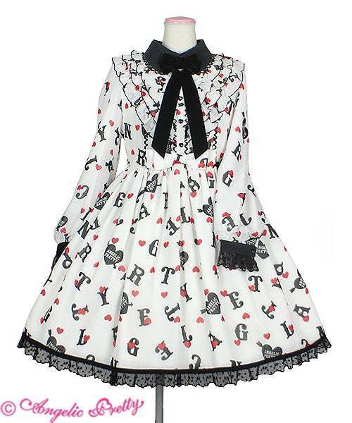 Letter Doll OP in White by Angelic Pretty - Dresses - Lace Market ...