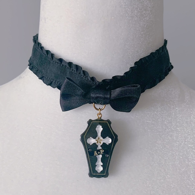 Rare AP Horror Coffin Choker in Black - Jewelry - Lace Market: Lolita ...