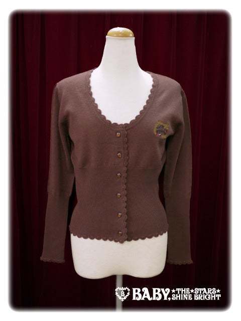 Alice and the Pirates - Waist Rib-stitch Cardigan in brown - Outerwear ...