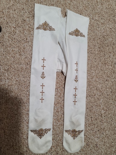 Red Maria Lolita Cross Gold and Ruby Tights - Socks and Tights - Lace ...