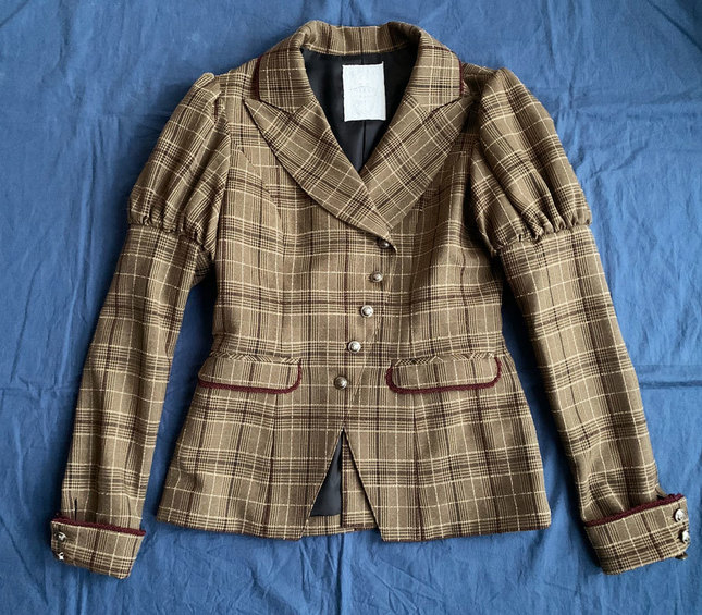Victorian Maiden Horse Riding Check Jacket Brown - Jacket/Parka - Lace ...