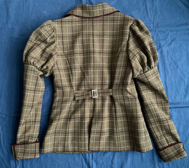 Victorian Maiden Horse Riding Check Jacket Brown - Jacket/Parka - Lace ...