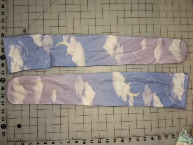 [final price drop] Angelic Pretty Misty Sky OTKs in Lavender - Socks ...