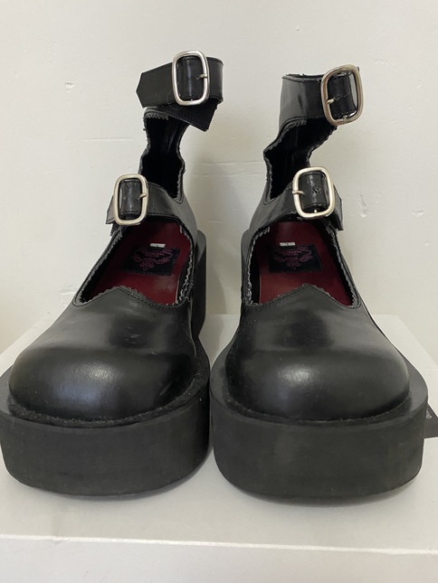 Miho Matsuda Vermilla chunky two strap shoes size L - Shoes - Lace ...