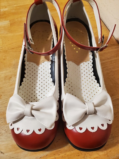 Red and White Sweet Lolita Shoes -AnTaiNa - Shoes - Lace Market: Lolita ...