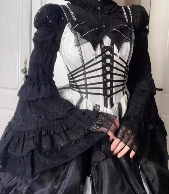 Gothic bat theme NWOT corset top - Tops - Lace Market: Lolita Fashion Sales