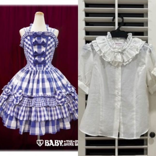 BABY TSSB Triple Gingham Check Halter Neck blue JSK + Innocent world ...