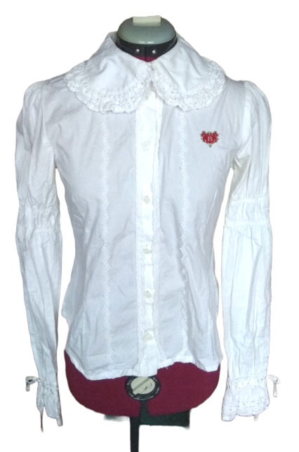 BTSSB 2008(?) Embroidered Back Pin Tucked Blouse in white | Baby the ...