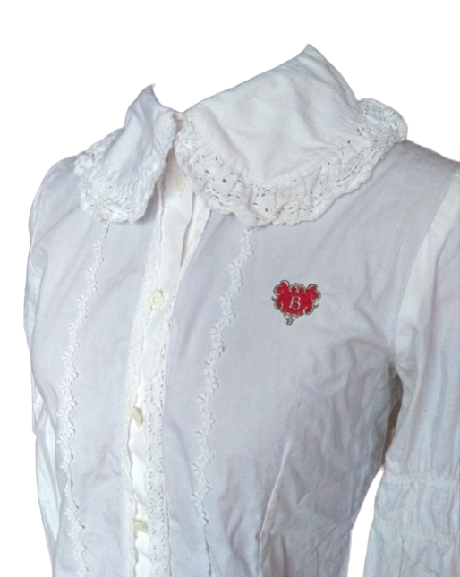 BTSSB 2008(?) Embroidered Back Pin Tucked Blouse in white | Baby the ...
