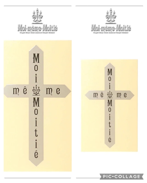 Moi-meme-Moitie Logo Cross Sticker Set (Big and Small) - Stationery and ...