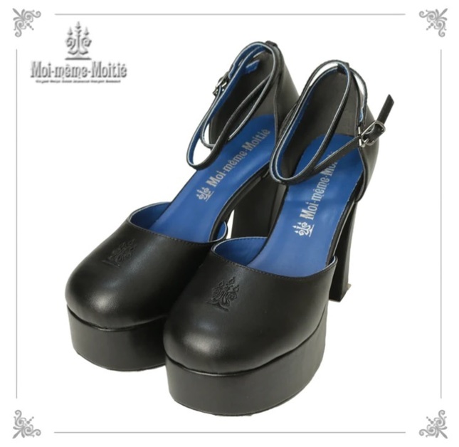 [NWT]Moi-même-Moitié - Candelabra Strap Pumps(Black)+Bat Wing Clip ...