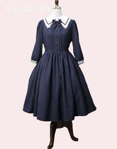 IW-Line Collar OP with Three Quarter Sleeves-Navy - One Piece - Lace ...